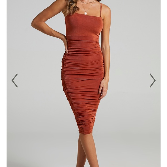 Showpo. | Dresses | Showpo Dress In Rust | Poshmark